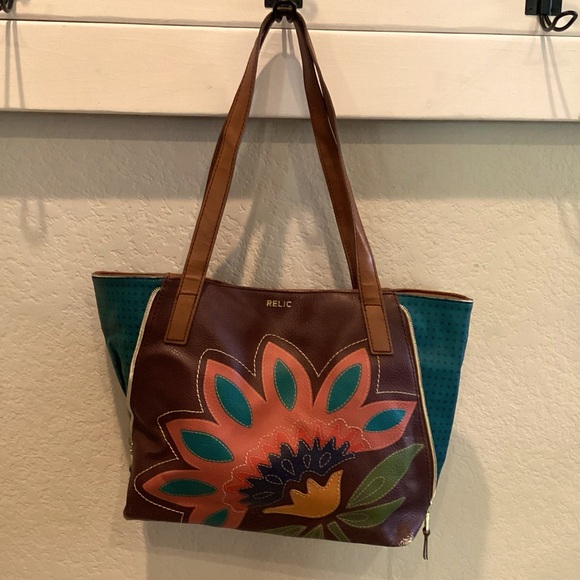 Relic | Bags | Vintage Relic Purse 3d Flower Handbag Tote Double Strap ...